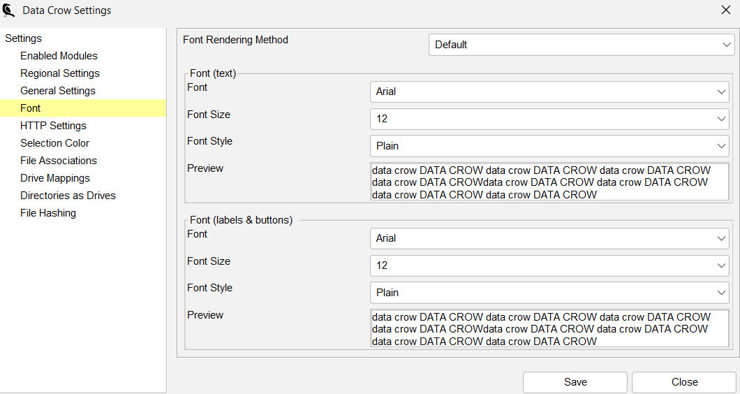 Configuring Data Crow - Data Crow